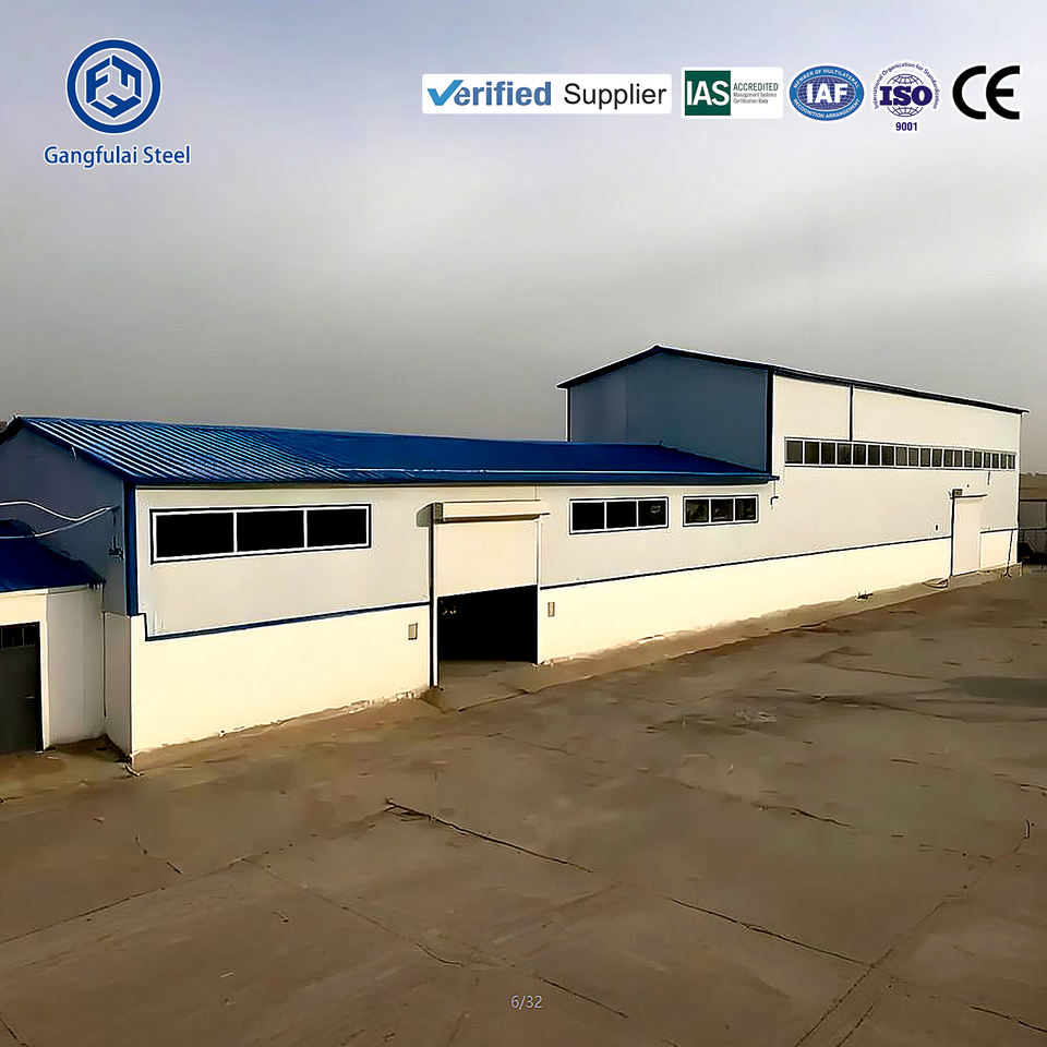 Steel Structure Sandwich Panels Warehouse Metal Workshop Prefabricated ...