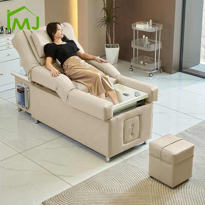 Salon Electric Lifting Head Spa Hair Washing Bed Foot Spa Massage Chair ...