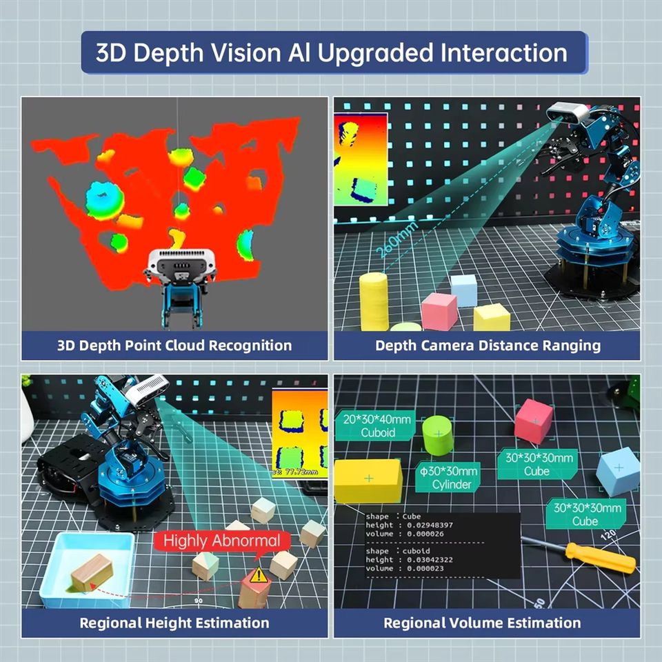Chipboard Hiwonder Pi Ultra ROS2 3D Vision Robot , with Multimodal ...