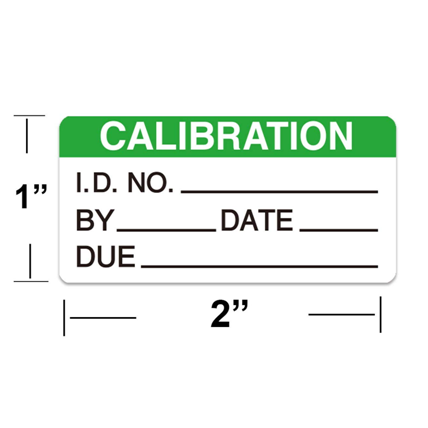 Self Laminating Calibration Labels 2 X 1 Inches - Write-on Calibration ...