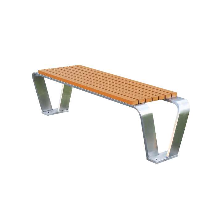 Waterproof Pew Stainless Steel Frame With Plastic Wood Park Bench Long ...