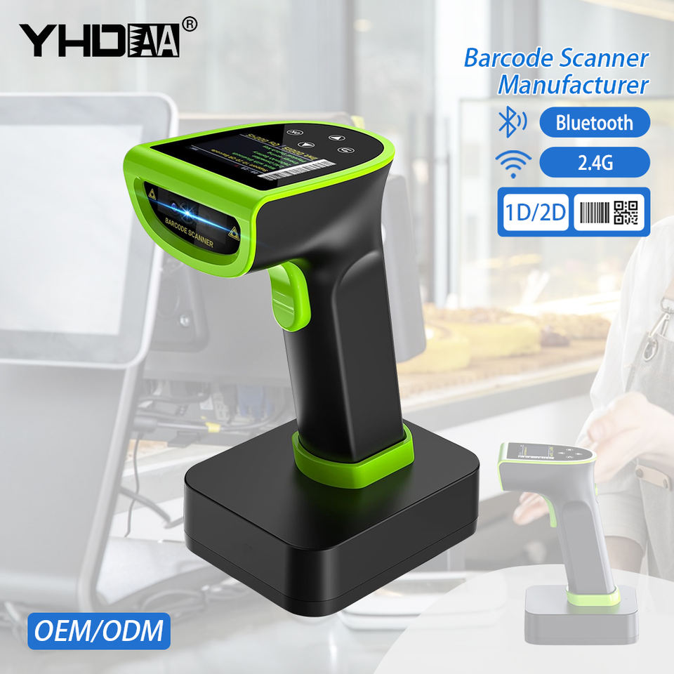 Multi-Colors Optional 2D Bluetooth & 2.4G Wireless Hands-free Barcode ...