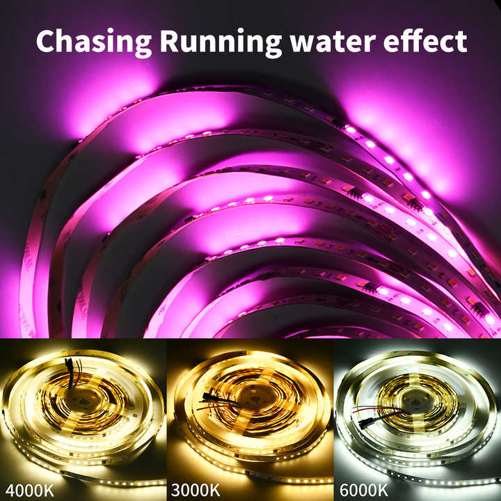 WS2811 Digital Running Water LED Strip Light 3000K 4000K 6000K Color RGB COB Chasing ...