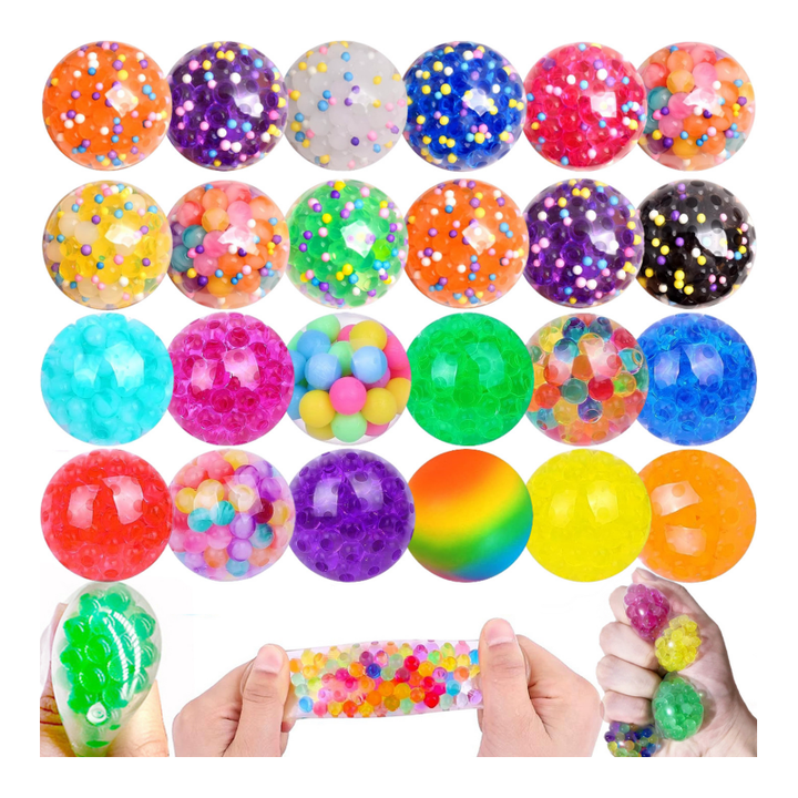 Stress Sticky Balls Fidget Toys Squeeze Squishy Sensory Balls Rainbow ...