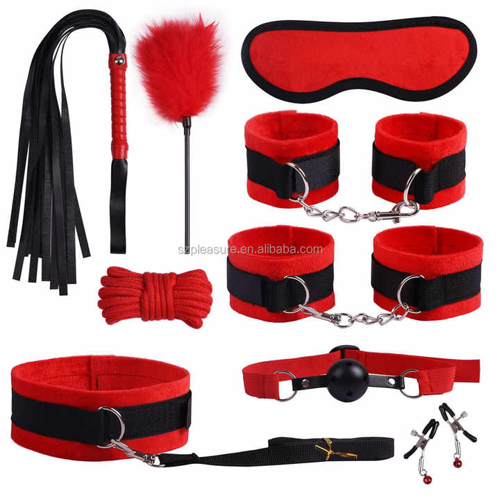Wholesale Adult Couple SM Game Kit Suit Handcuffs Ball Whip