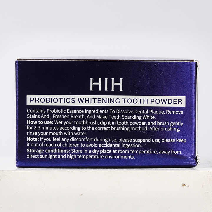Mint Flavored Probiotic White Tooth Powder Fresh Multi-Purpose Teeth ...