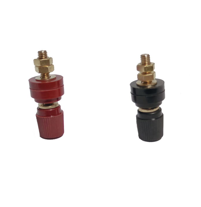 High Current Red And Black Copper Terminal Binding Post Connector M5 M6 M8 M10 Male Plug Screw ...