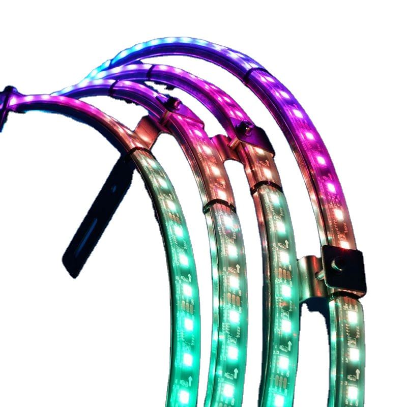 MJ Factory Hot Sale QUAD ROW RGB+W Wheel Lights Ring Light Kit| Alibaba.com