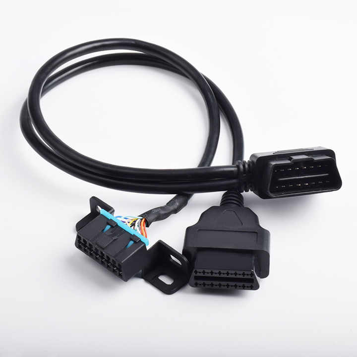 Automotive OBD2 16 Pin 16 Core One to Two Extension Cable Universal ...