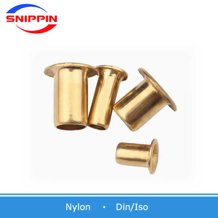 Brass Eyelet Hollow Tubular Rivets Through Nuts Hole Grommets M1.3 M1.5 ...