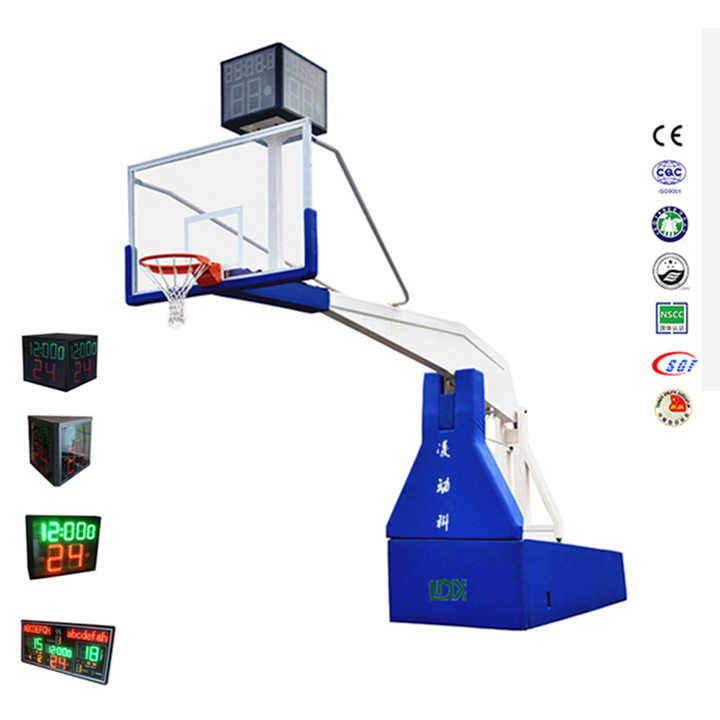 FIBA Approved Electric Hydraulic Basketball Hoop - Portable & Durable