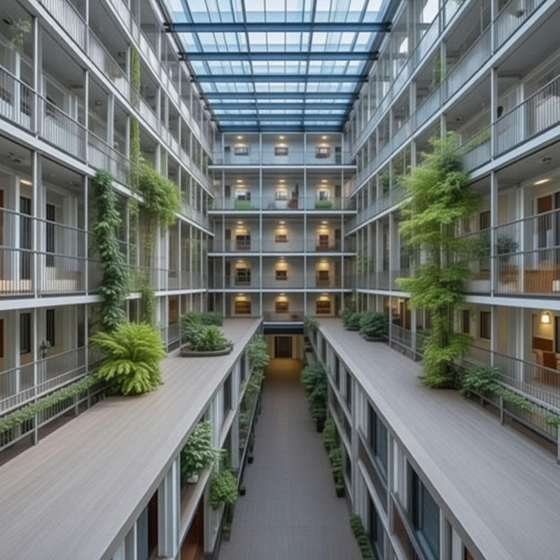 40ft Snow Slope Roof Steel Structure House Garden Bedroom Beach Scenery ...