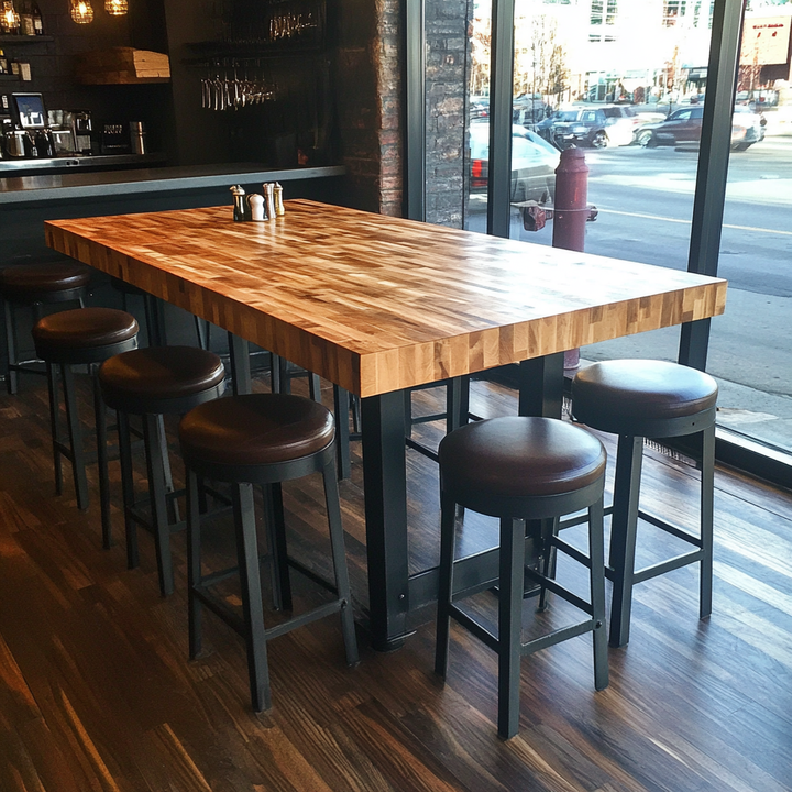 Solid American Walnut Solid Wood Butcher Block Table Top 48x24 Inch, UV ...