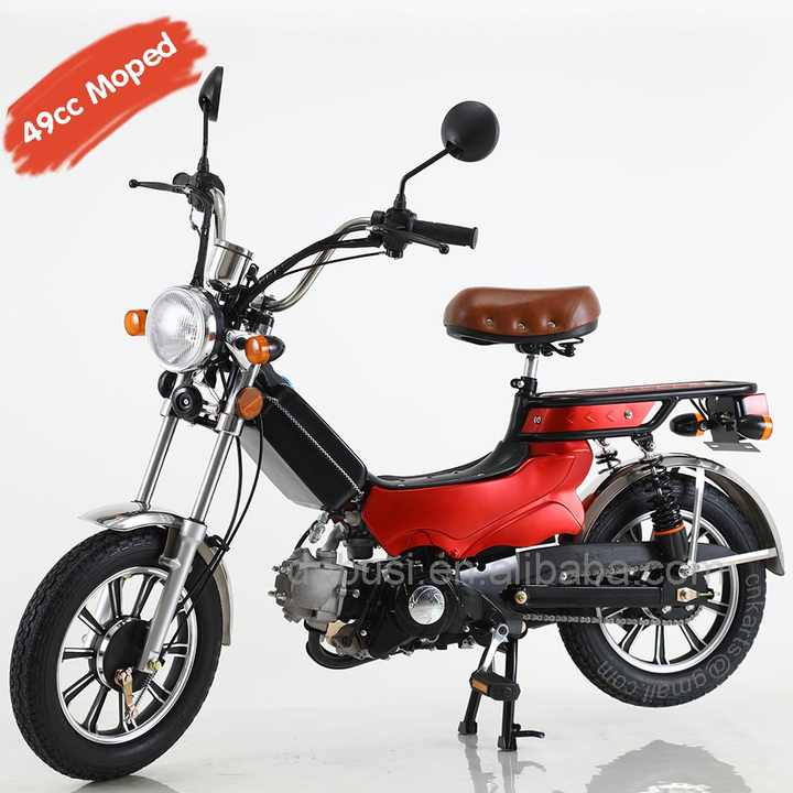 49cc Gas Scooter for Adults - Retro Moped Bike with Pedal Saddle Seat ...
