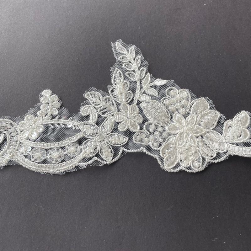 Fancy White Cord Embroidery Beaded Lace Trim for Bridal Dress| Alibaba.com