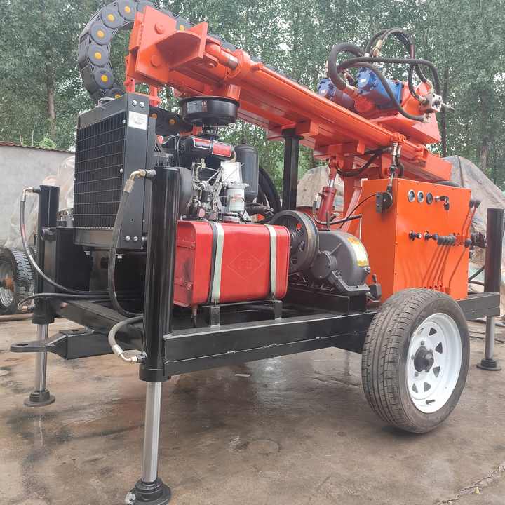 230 Meters Depth Diesel Engine Drilling Rig for Water Wells