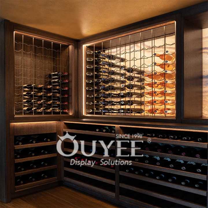 Luxurious Wine Whisky Display Cabinet Bar Wall Display Bar Back Liquor ...