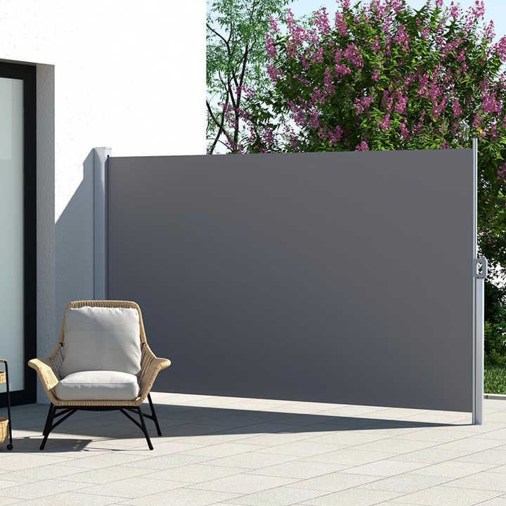 Outdoor Retractable Extendable Privacy Screen Patio Garden Side Awning ...