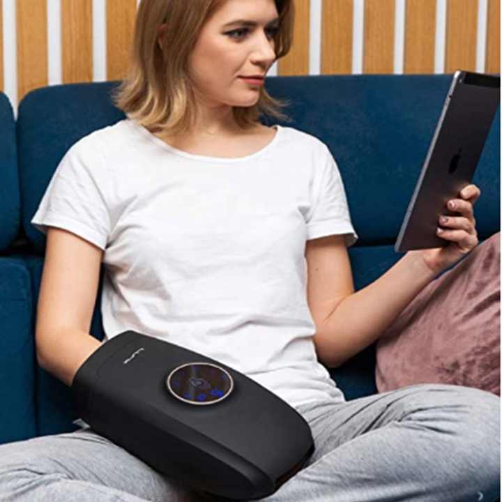 Small Design Air Wave Cordless Hand Massager with Heat for Hand Palm ...