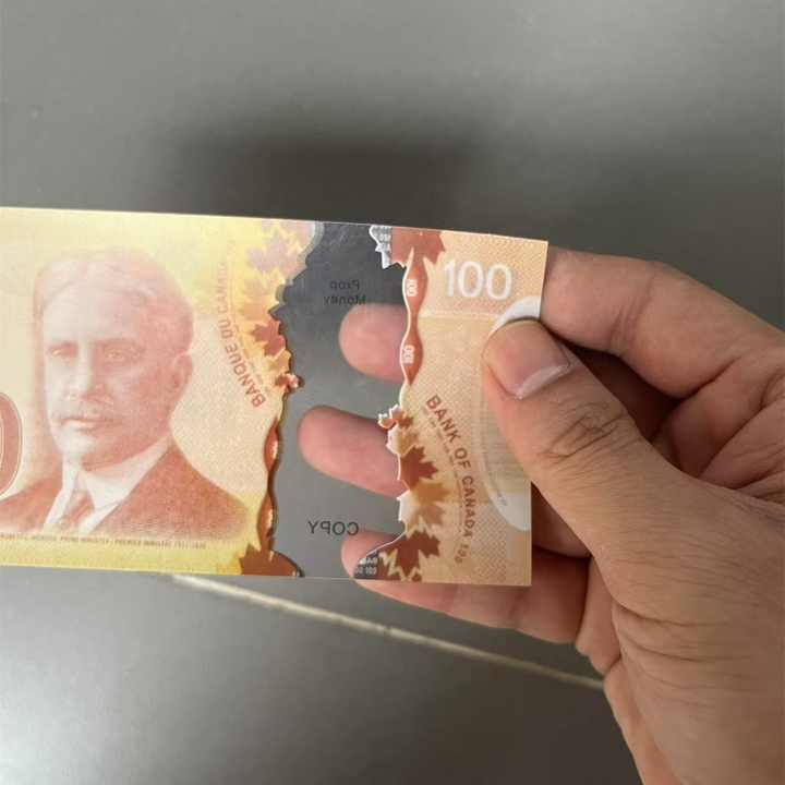 Transparent Movie Polymer Canadian Prop Money CAD Notes