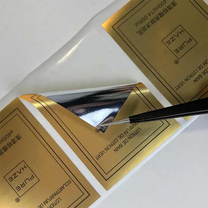 Waterproof Custom Cosmetic Sticker Glossy Silver Luxury Perfume Label ...