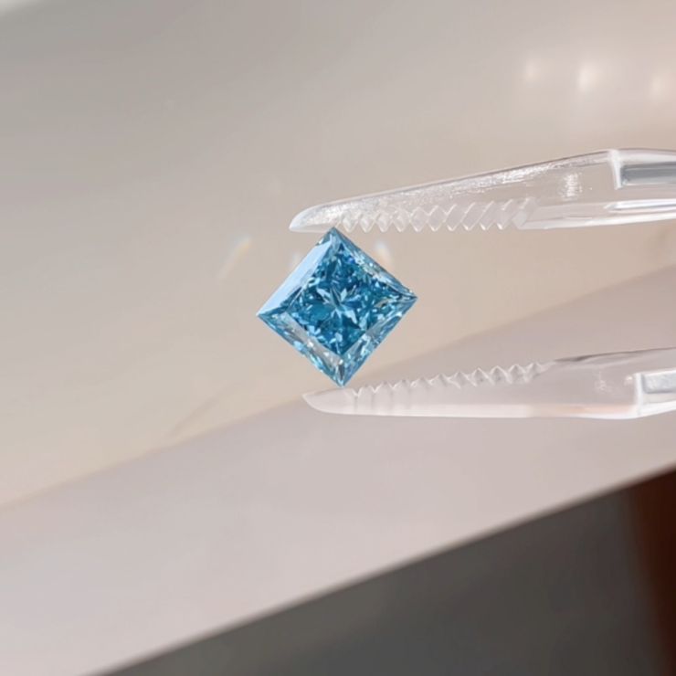 Lab Created VS1 1.59Carat Blue Diamond HPHT CVD Synthetic IGI Certified ...