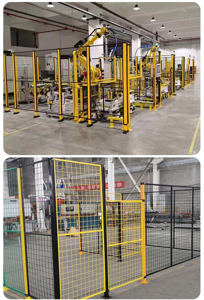 Workshop Robot Isolation Fence Steel Heat Treated Powder Coated Easily ...