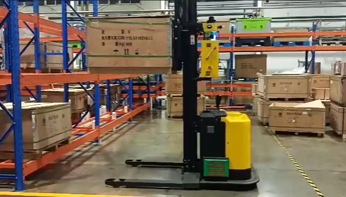 AGV Robot 3T 3M Pallet Stacker Automated Guided Vehicle Forklift Truck for Warehouse Automation ...