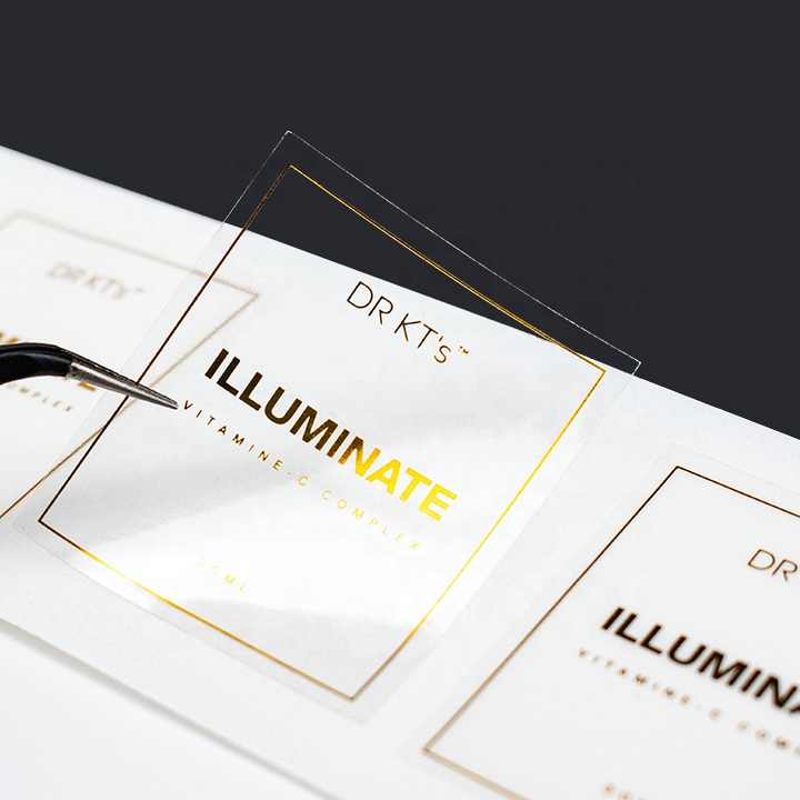 Custom printed Vinyl adhesive waterproof logo sticker paper transparent ...