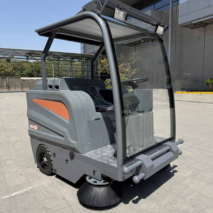 Patented Electric Ride-On Sweeper-Self-Propelled 48V Deep Clean for ...