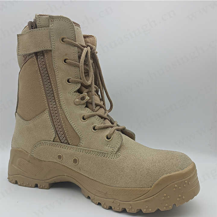 LXG,Classic Look Sand Color Combat Boots with Dagger Bag Impact-proof ...