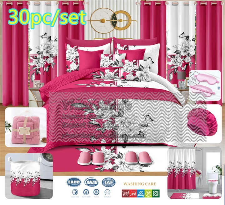 Shop Our Quilted Bedspread Set with Curtains & Bathrooms