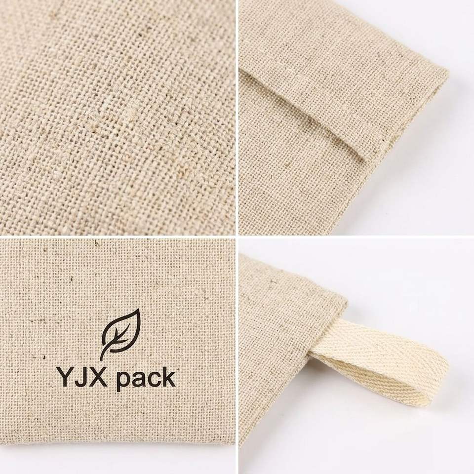 YJX Custom Logo Eco Friendly Cotton Jewelry Pouch Sacs En Coton Bolsa ...