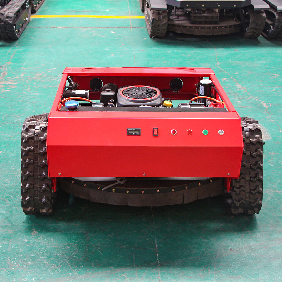 Petrol Tracked Remote Control Lawn Mower 4-Stroke DIY Self-Propelled ...