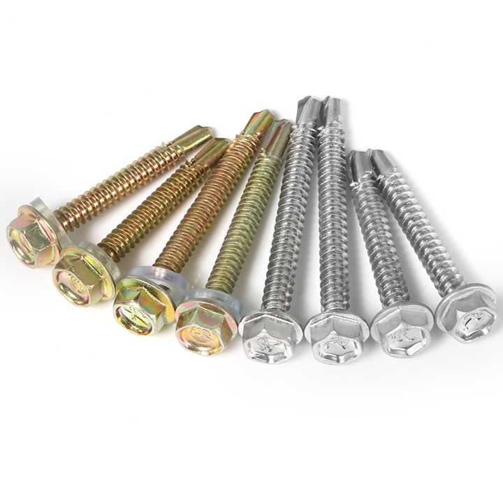 Hot Dip Galvanized Steel Painted Truss Head Umbrella Self-tapping Roofing Screw with Rubber ...