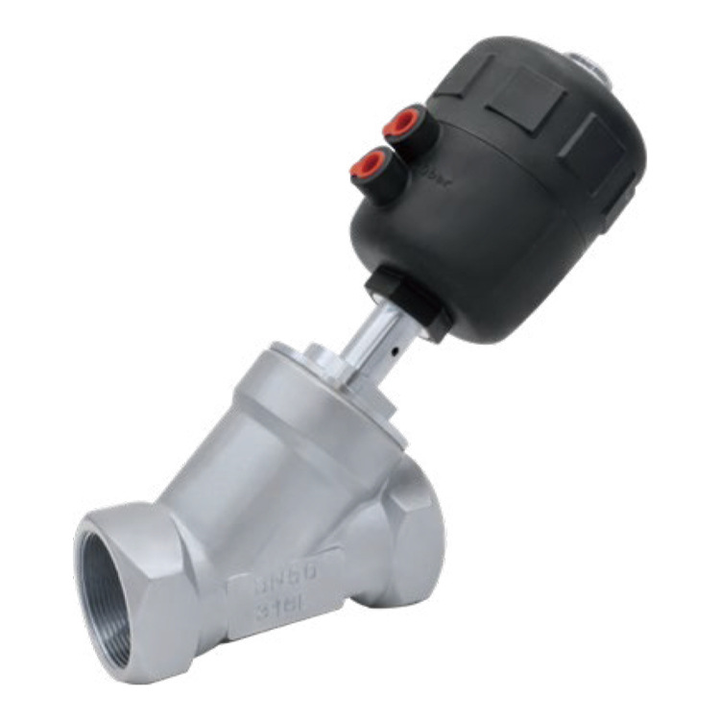 Customizable 2/2 Way Piston Threaded Angle Seat Valve High Temperature ...