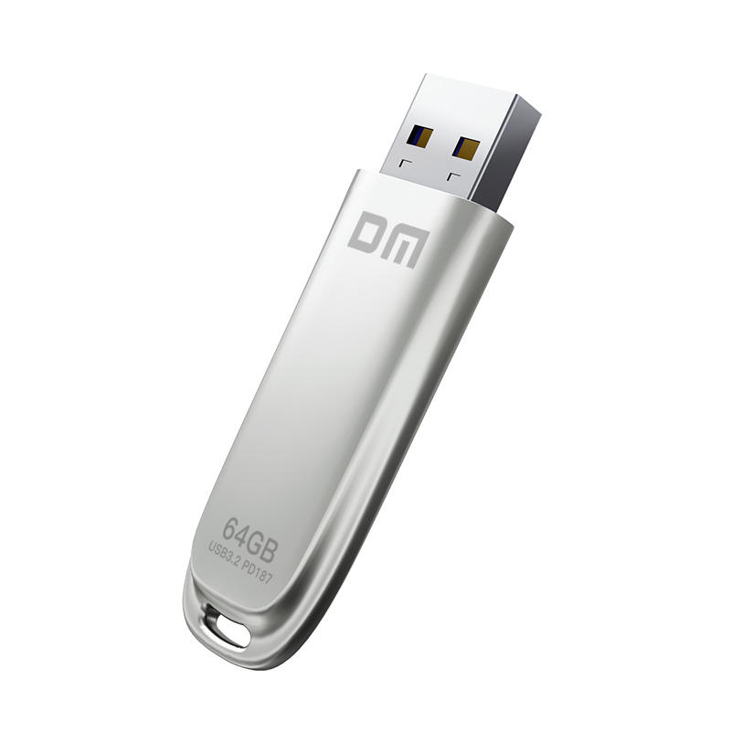 DM New USB3.2 High-speed Zinc Alloy+PC Silver Waterproof Flash Drive 64 ...