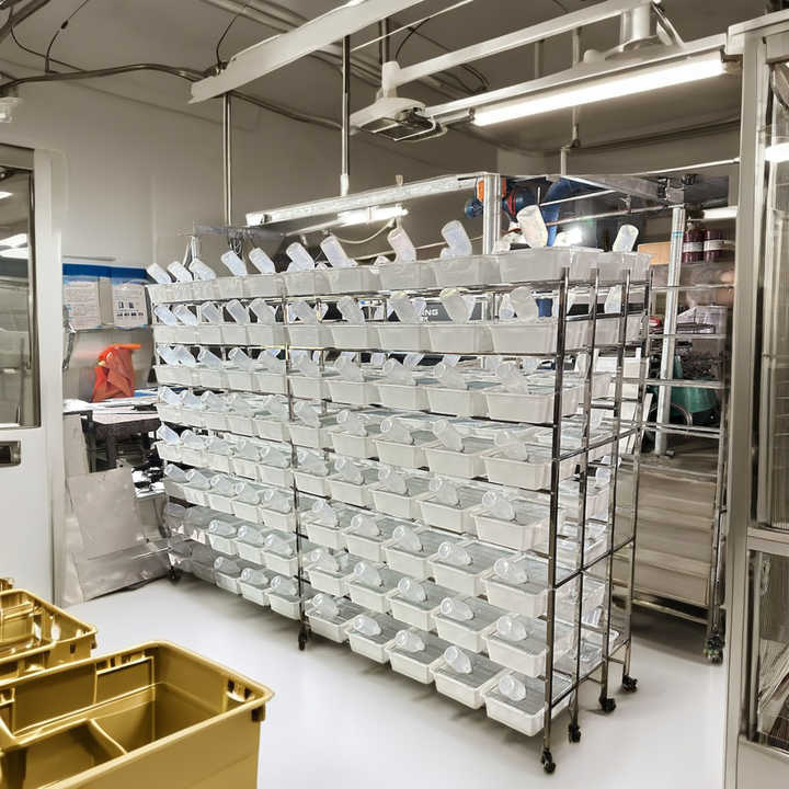 Modern Stainless Steel Plastic Animal Husbandry Lab Rack 160 Drawers ...