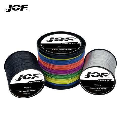 JOF Braided Fishing Line 1000M 8 Strands 20-100LB PE Multifilament ...