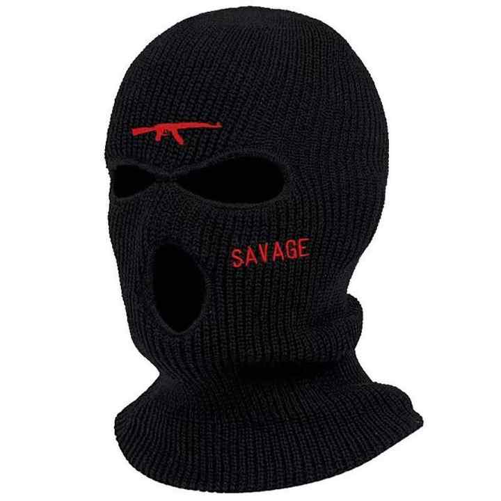Tactical 3 Hole Ski Mask - Unisex Wool Knit Cap Balaclava