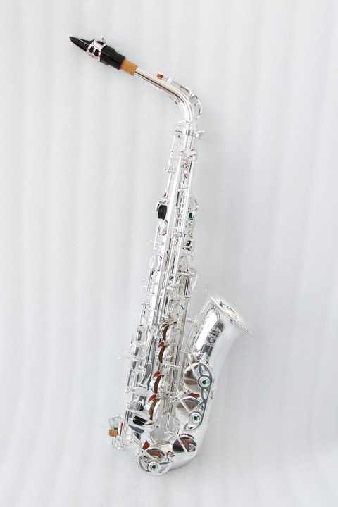 Professional Good Model E Flat Alto Saxophone High End Silver Plated ...