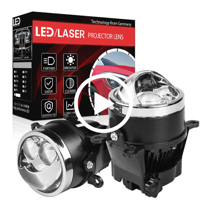 FLAT Light Pattern LF4 3 INCH Hyperboloid Fog Light 12V 130W