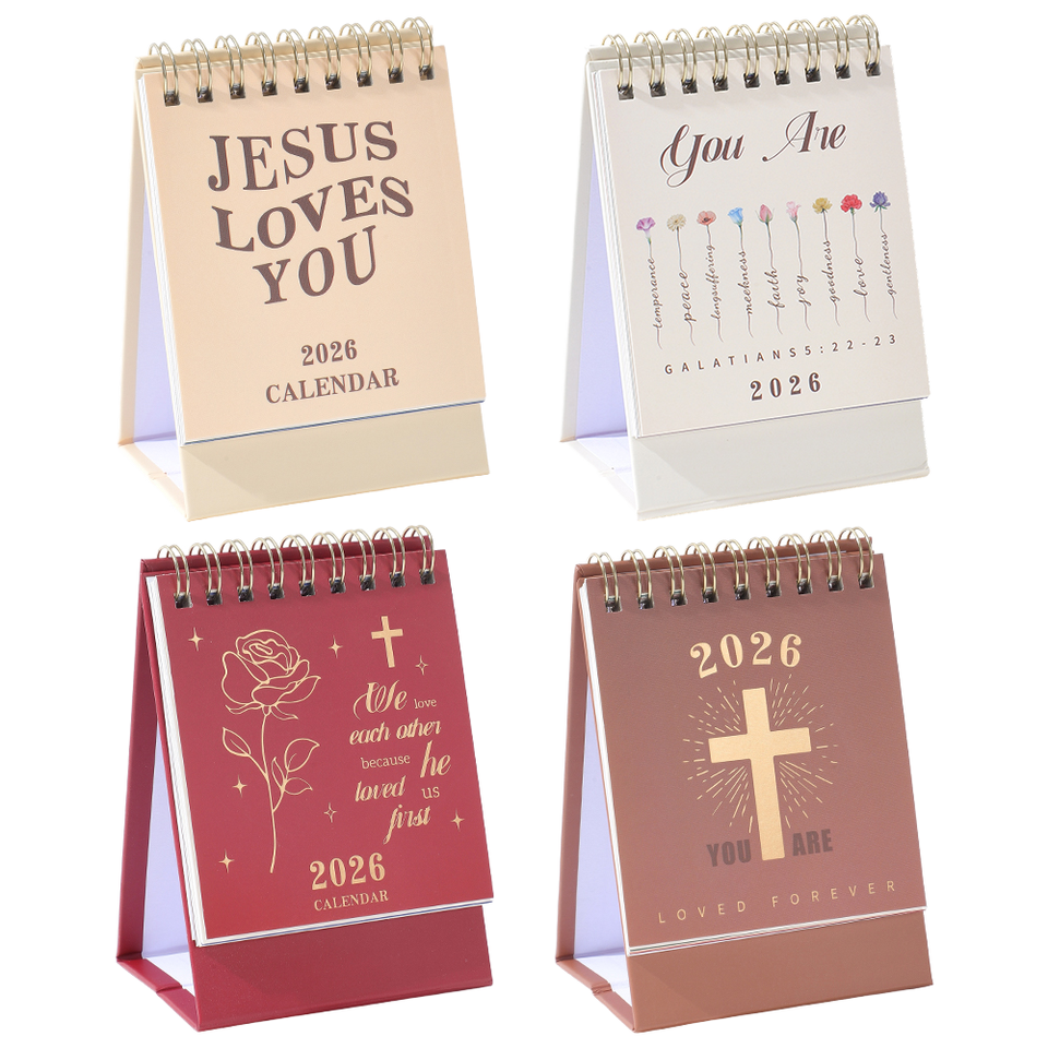 2026 Inspirational Mini Bible Desktop Calendars Small Religious Paper ...