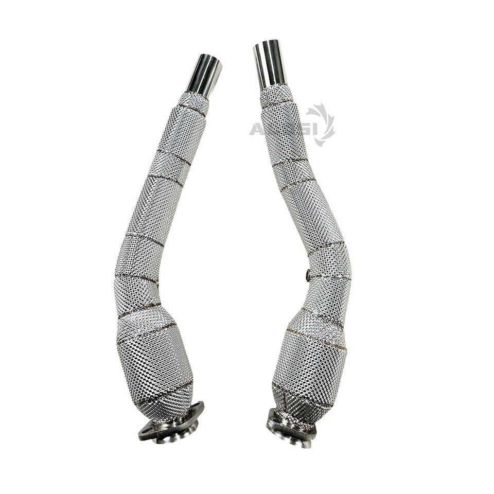 Cuski Stainless Steel Heat Shielded Downpipe for Jaguar XKR-S 5.0T 2009 ...