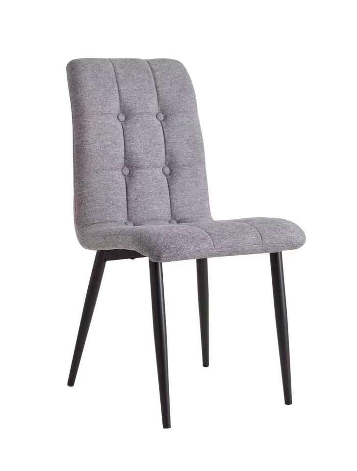 4/6-Seater Modern Dining Table & Chair Set, Metal & Glass Dining Table ...