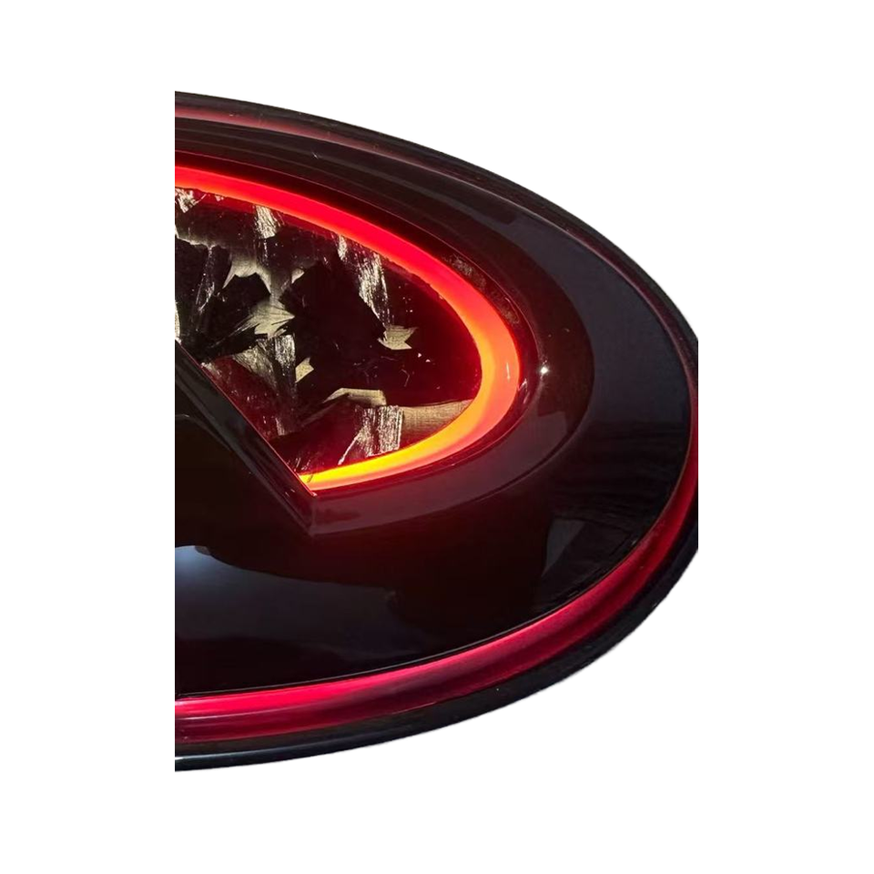 For 2018--2024 Q50 Q50S Forged Carbon Fiber Badge, RGB LED Light Emblem ...
