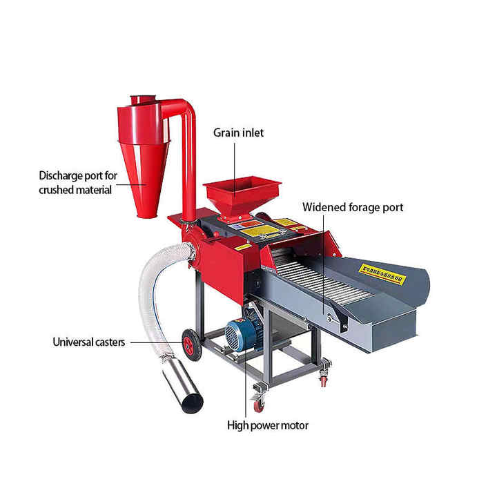 DLZA350 Automatic Mowing and Rubbing Machine 4kw Grinder Crop Forage ...