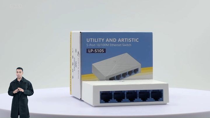 5 port desktop 10/100m network ethernet switch 5V adapte Desktop Switch ...