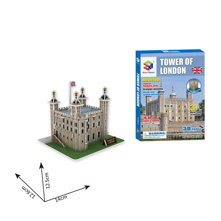 40 Style DIY Cardboard World Famous Architecture Puzzles