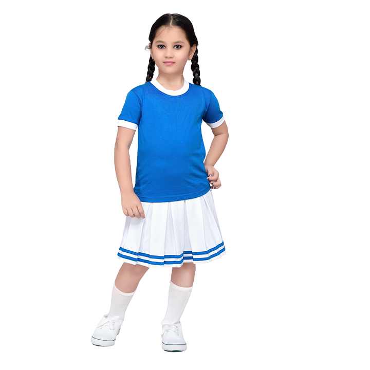 Beautiful Girls Sports Wear Uniforms Customized Logo Round Neck T Shirt ...